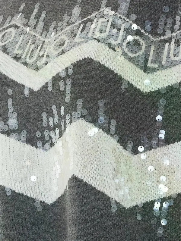 Liu Jo Jacquard Sweater In Wool Blend