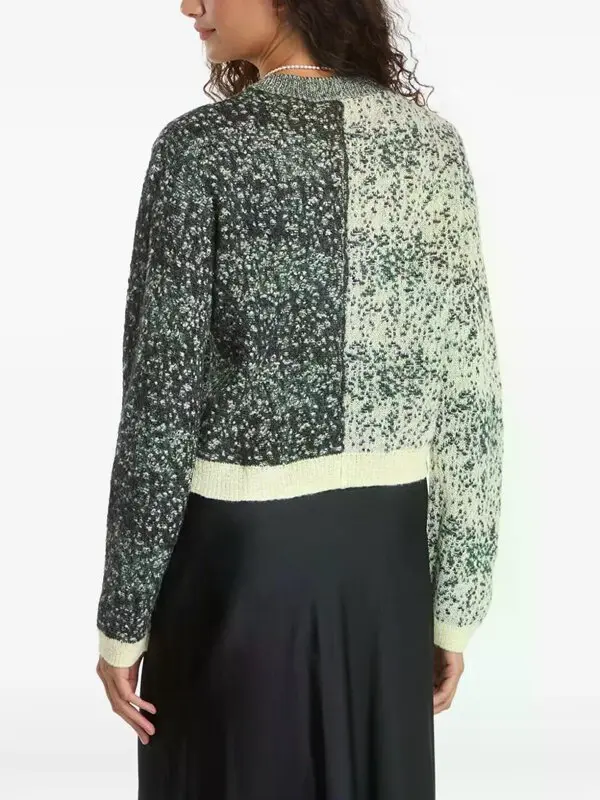 Desigual Two-tone Floral-print Sweater