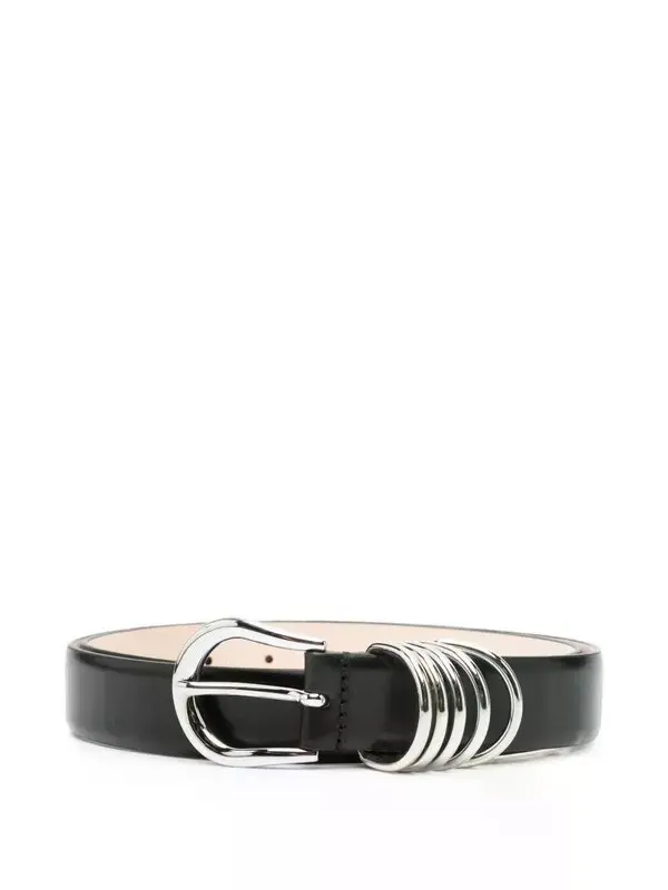 DEHANCHE Hollyhock Leather Belt - Black