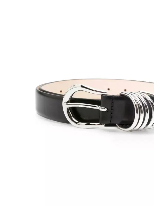DEHANCHE Hollyhock Leather Belt - Black