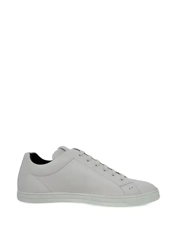 Fendi Logo-print Low-top Leather Sneakers - White