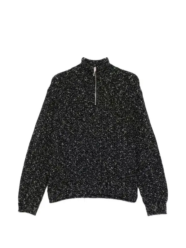 ERNEST W. BAKER Quarter-zip Sweater - Black