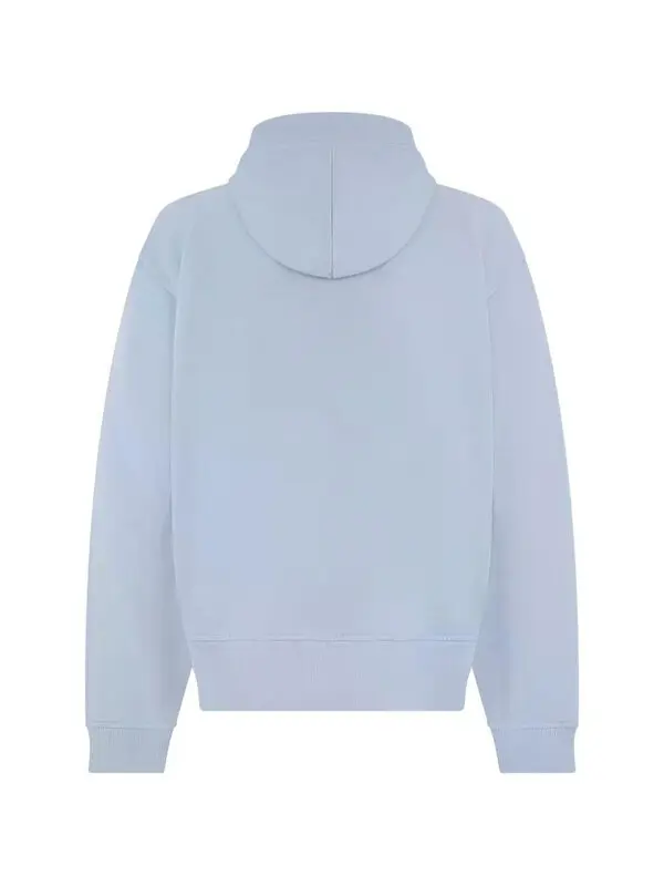 Stone Island 6100023 Brushed Organic Cotton Fleece Hooded Sweatshirt - Blue
