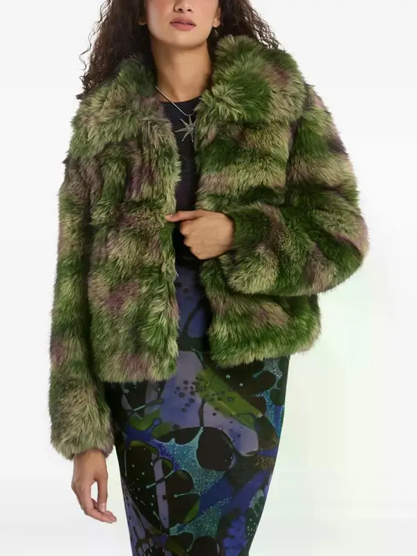 Desigual Faux-fur Coat - Green