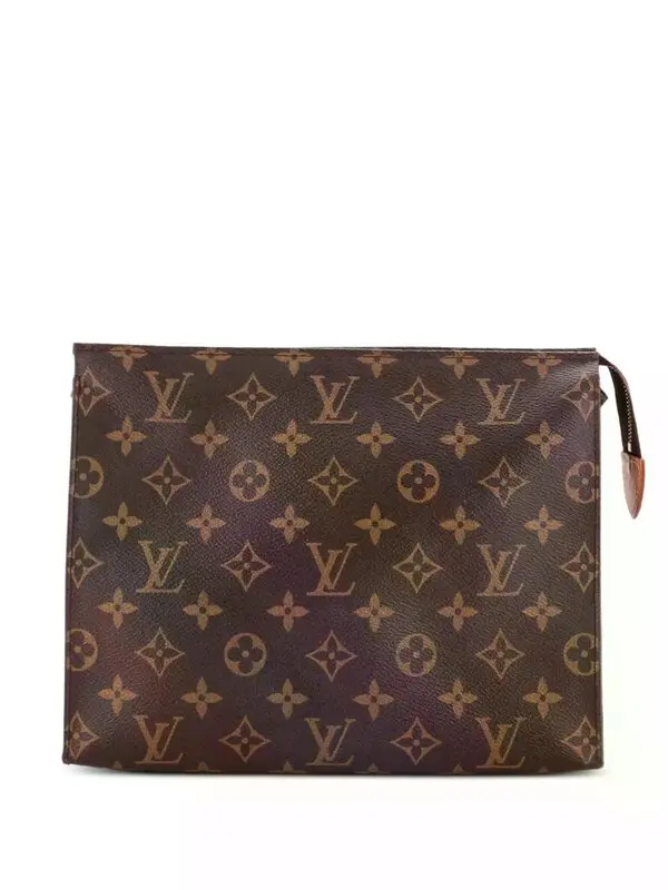 LOUIS VUITTON Monogram Canvas Toiletry Pouch 26 Clutch Bag - Brown