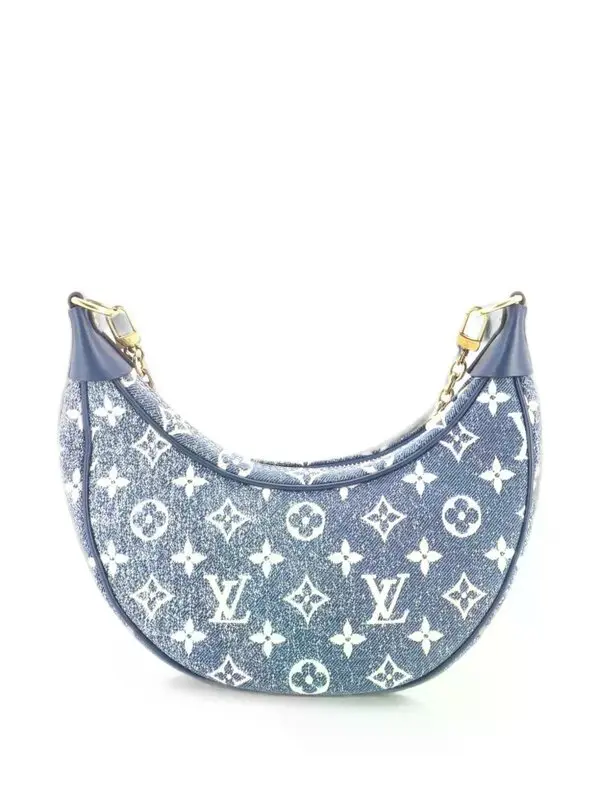 LOUIS VUITTON Loop Handbag Monogram Jacquard Denim Hobo Bag