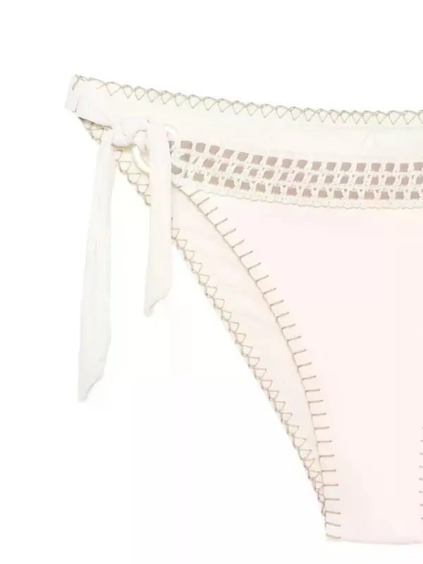 BANANA MOON Crochet-trim Halterneck Bikini - Neutrals