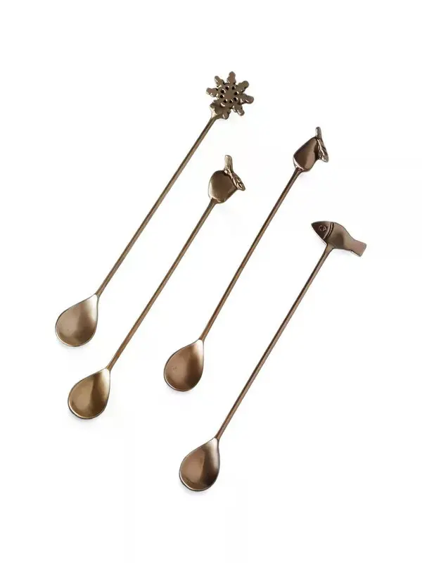 CU I SEEYOU Figurative-detail Spoons - Metallic