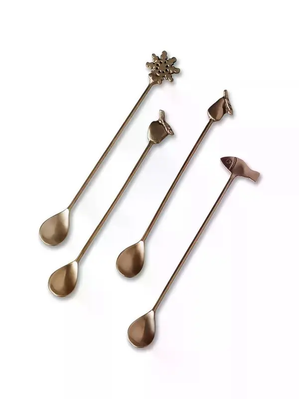 CU I SEEYOU Figurative-detail Spoons - Metallic
