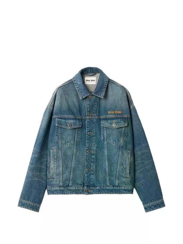 Miu Miu Denim Blouson Jacket - Blue