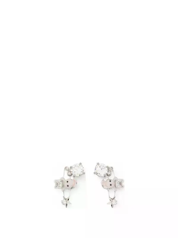 YVMIN Woven Mini Rabbit Safety-pin Earrings