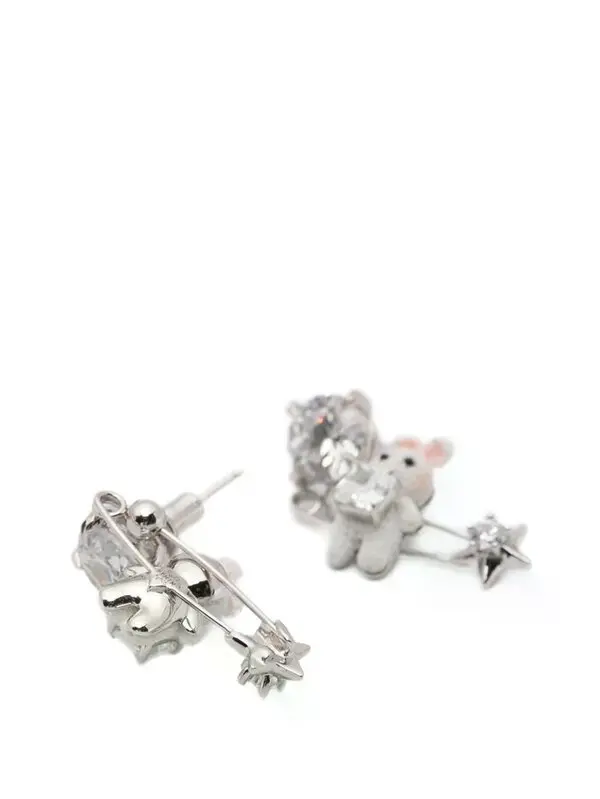 YVMIN Woven Mini Rabbit Safety-pin Earrings