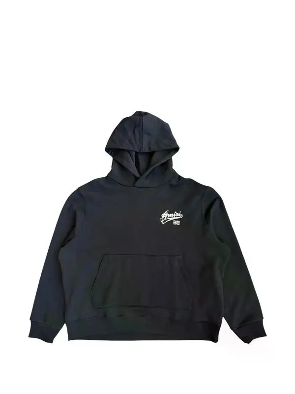 Amiri Distressed Logo Hoodie - Black
