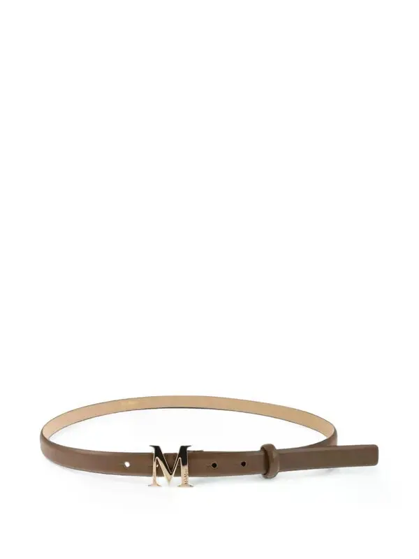 Max Mara Monogram Buckle Leather Belt