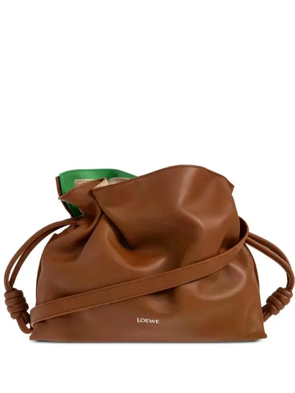 Loewe Medium Layered Flamenco Clutch Bag In Nappa Calfskin - Brown