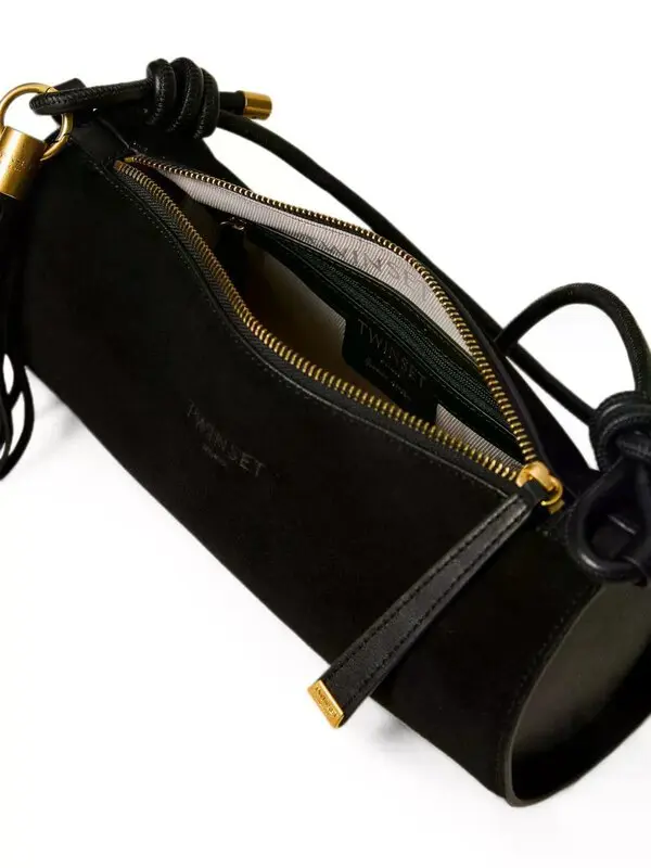 TWINSET Suede Cylinder Bag With Tassel