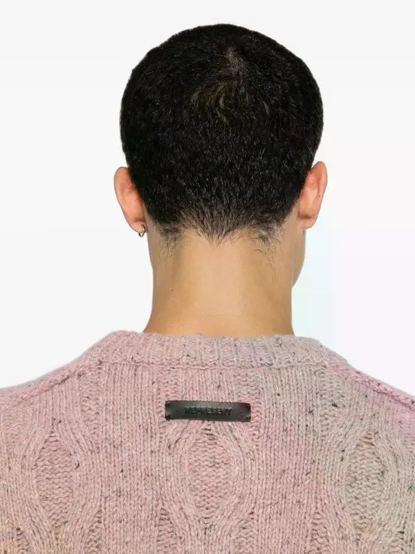 REPRESENT Distressed Cable-knit Sweater