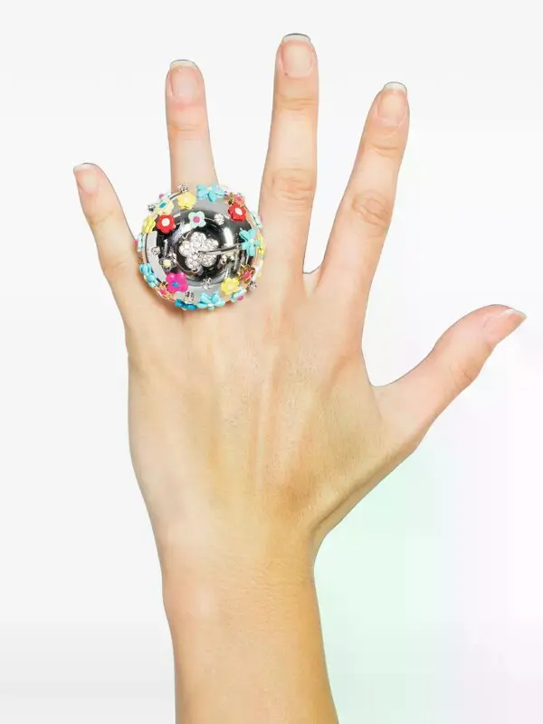YVMIN Floral-embellished Apple-shaped Ring