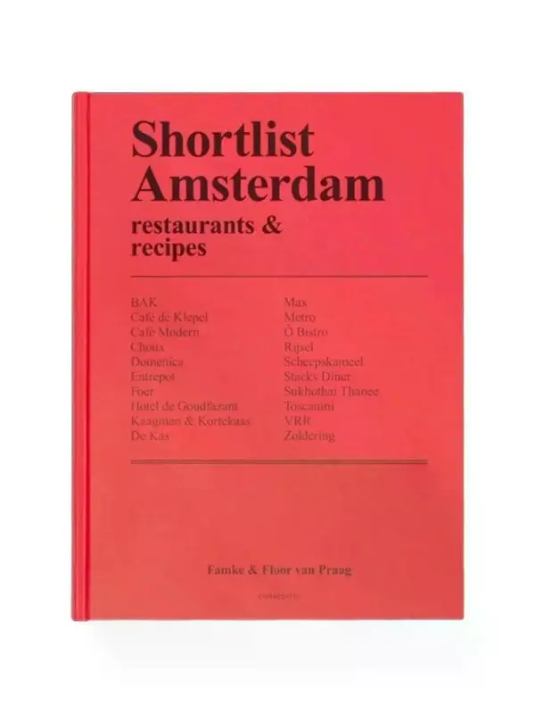 SHORTLIST AMSTERDAM Restaurant And Recipes Book - Red