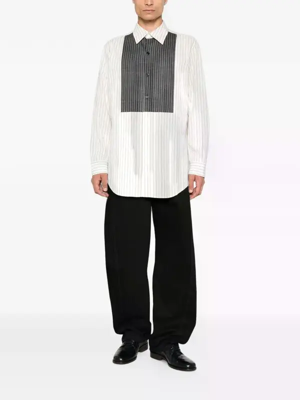 Yohji Yamamoto Vertical-stripe Panelled Shirt
