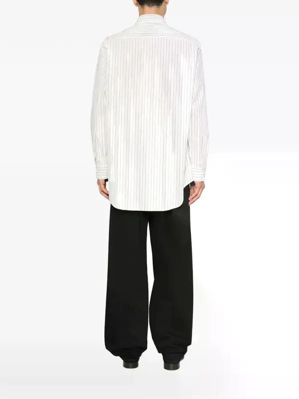 Yohji Yamamoto Vertical-stripe Panelled Shirt