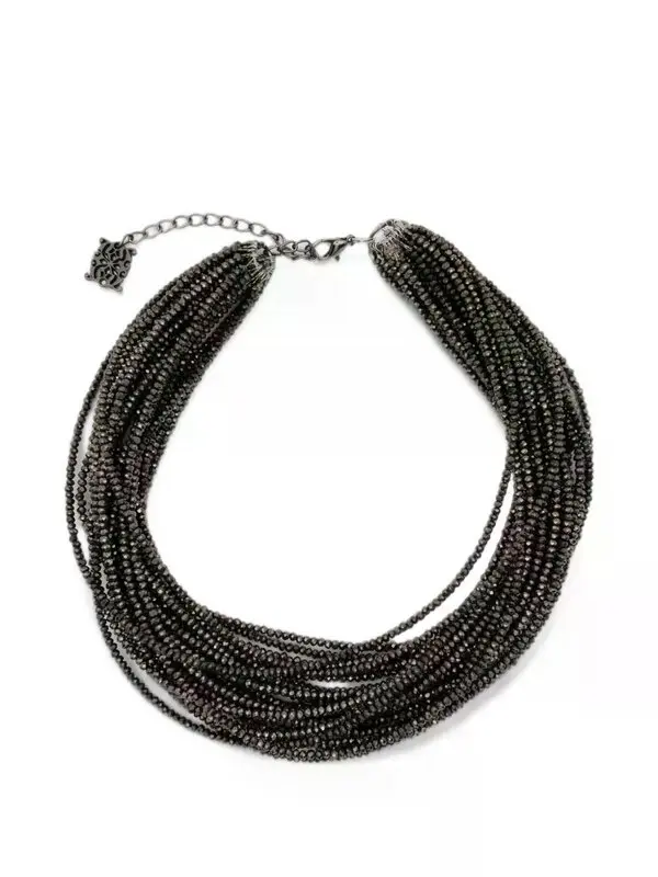 PANICALE Multi-strand Beaded Necklace - Black