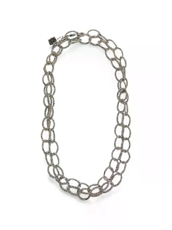 PANICALE Beaded Layered Necklace - Grey