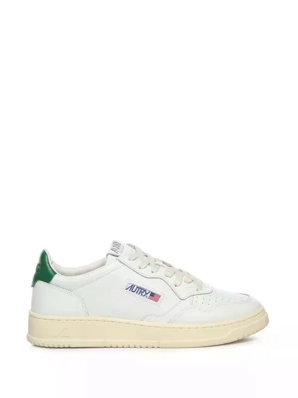 AUTRY Medalist Low Sneakers In And Green Leather