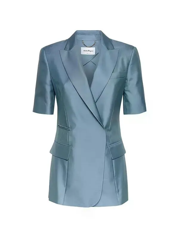FERRAGAMO Short-sleeve Silk Jacket
