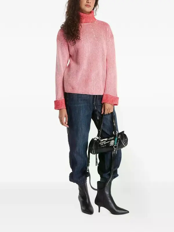 Desigual Ribbed-knit Roll-neck Sweater