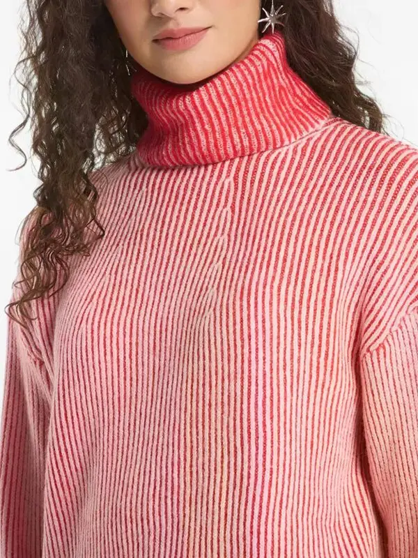 Desigual Ribbed-knit Roll-neck Sweater