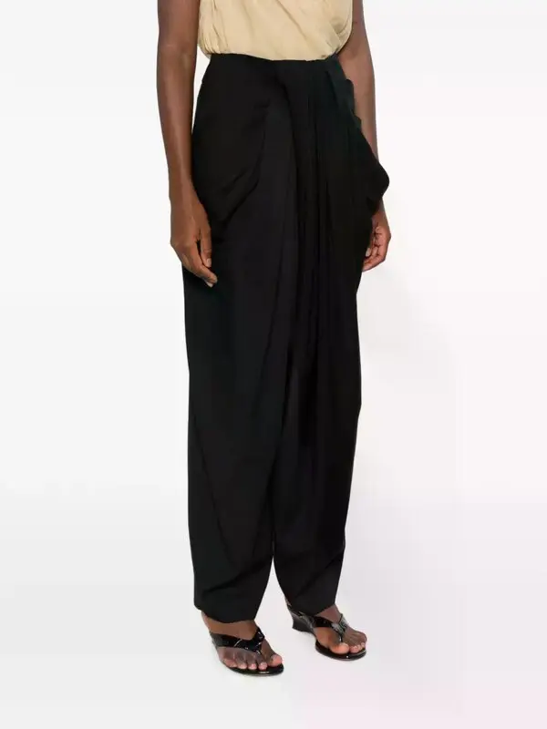 Balmain Grain De Poudre Draped Trousers