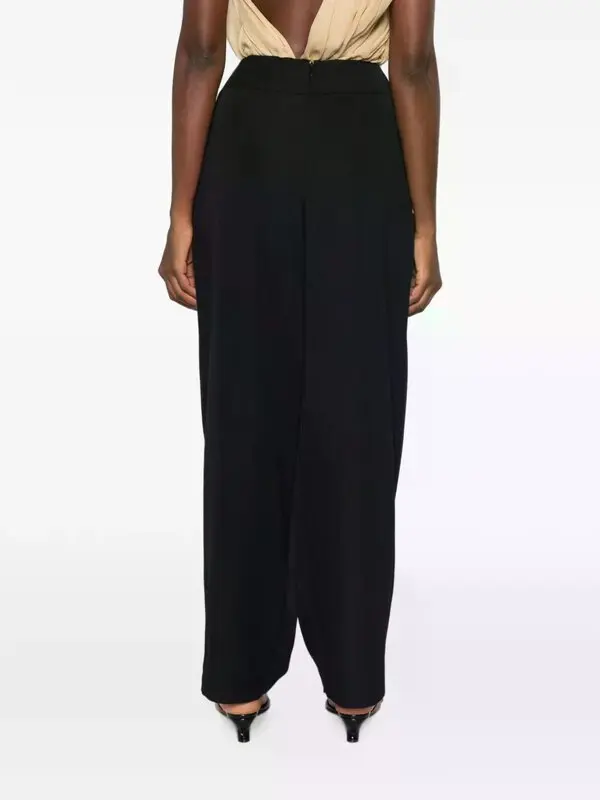 Balmain Grain De Poudre Draped Trousers