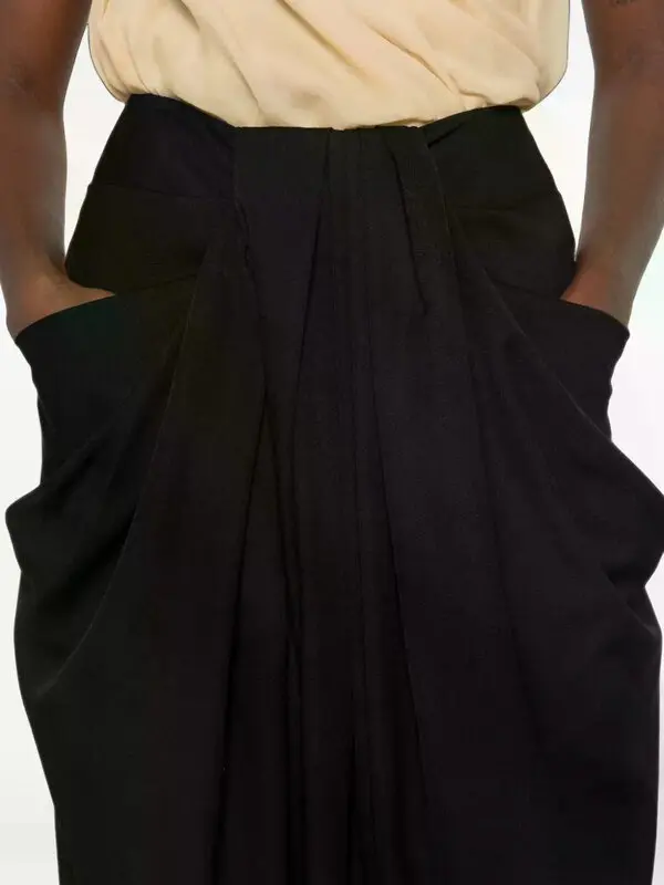 Balmain Grain De Poudre Draped Trousers
