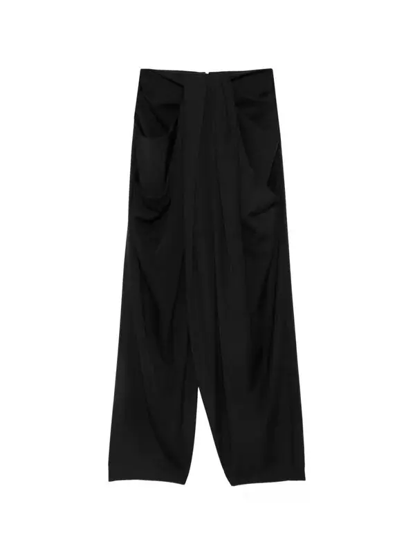 Balmain Grain De Poudre Draped Trousers