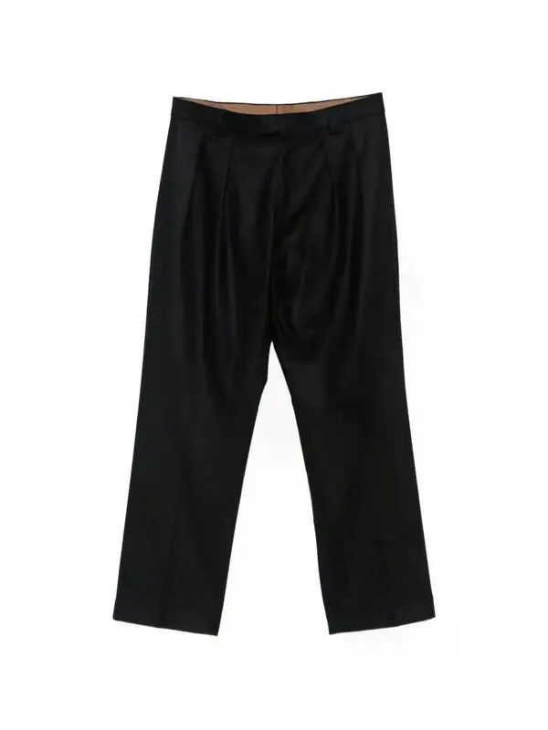BERWICH Pleated Wool Trousers - Black