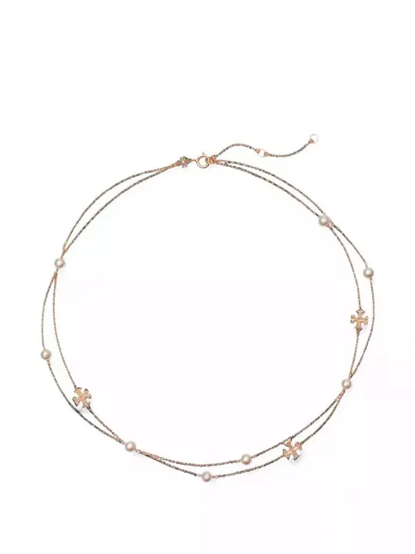 Tory Burch Moondance Layered Pearl Necklace - Pink
