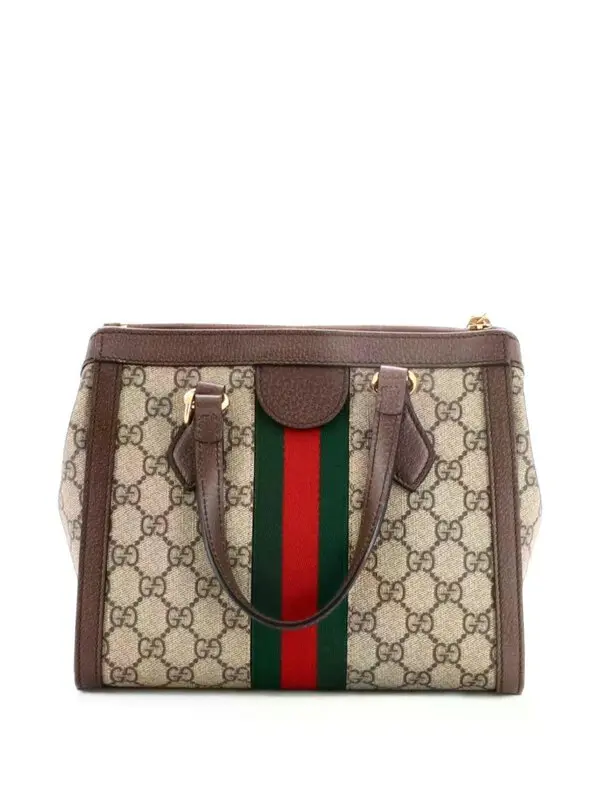 Gucci Ophidia Top Handle Gg Coated Canvas Small Tote Bag