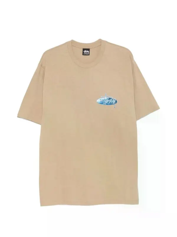 StÜssy Wave Oval Logo-print Cotton T-shirt