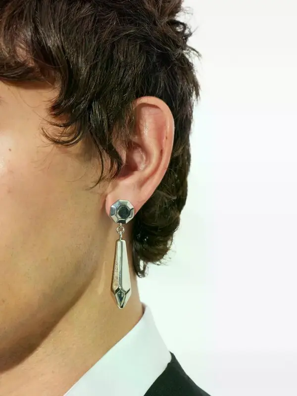MAISON MARGIELA Asymmetric Drop Earrings - Silver