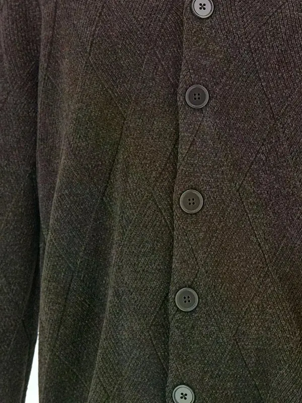 Emporio Armani Textured-knit Cardigan