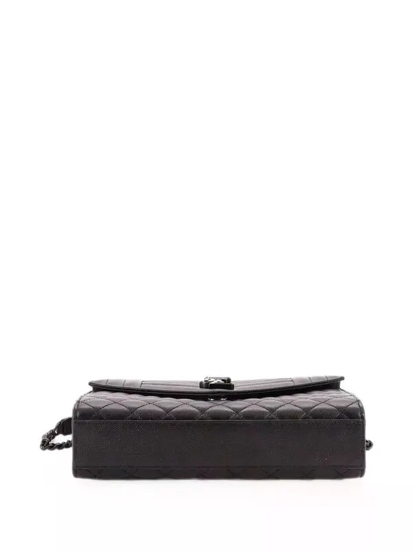 Saint Laurent Classic Monogram Envelope Satchel Mixed Matelasse Leather Medium Shoulder Bag