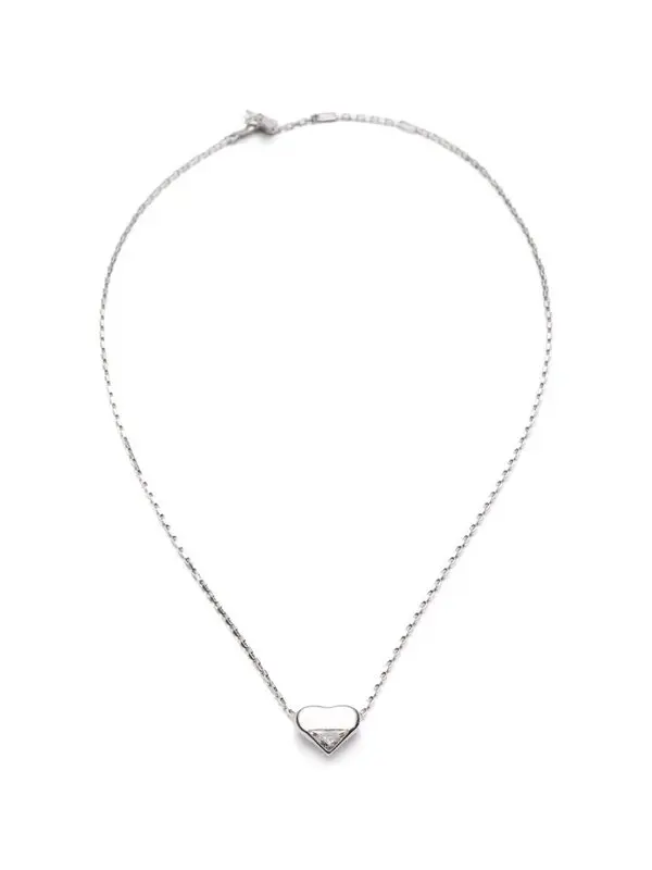 Prada Eternal Gold Nano Heart Diamond Necklace - Silver