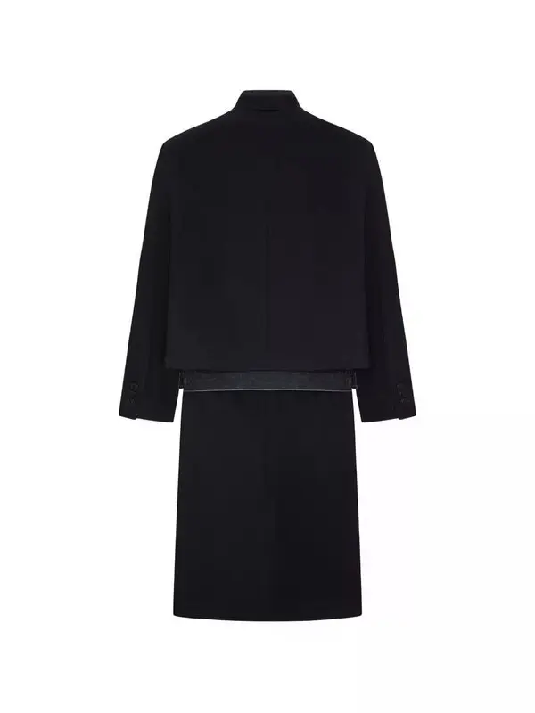 Sacai Layered-design Coat - Black