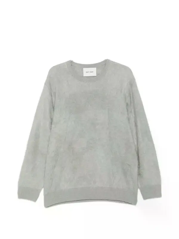 Soft Goat Crew Neck Brushed-knit Sweater