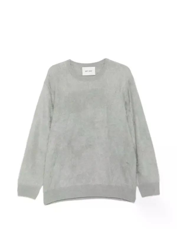 Soft Goat Brushed-knit Pullover - Grey
