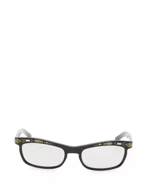 Valentino Garavani Crystal-embellished Rectangle-frame Sunglasses
