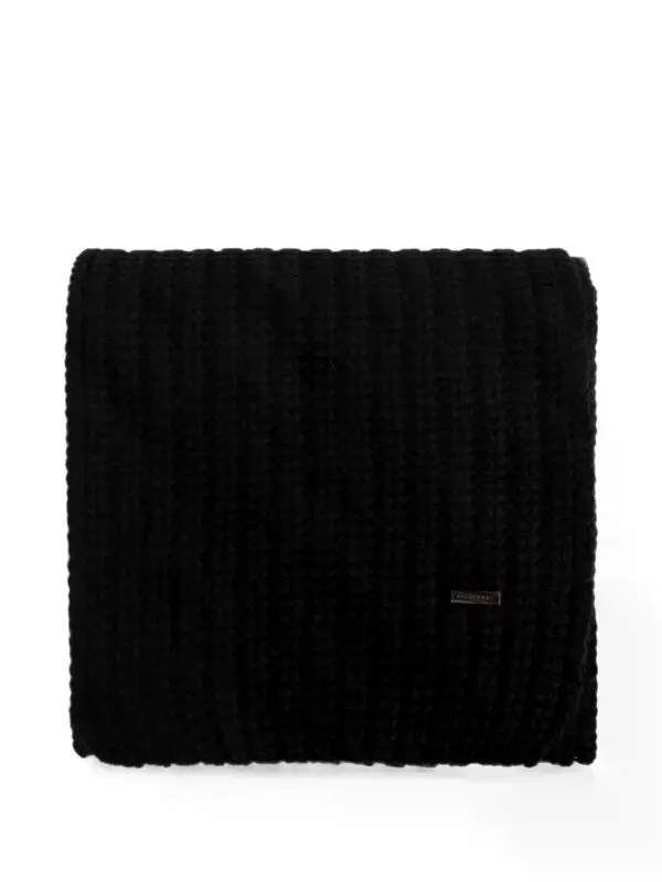 Dsquared2 Ribbed-knit Logo-plaque Scarf