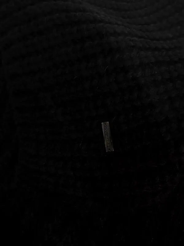Dsquared2 Ribbed-knit Logo-plaque Scarf