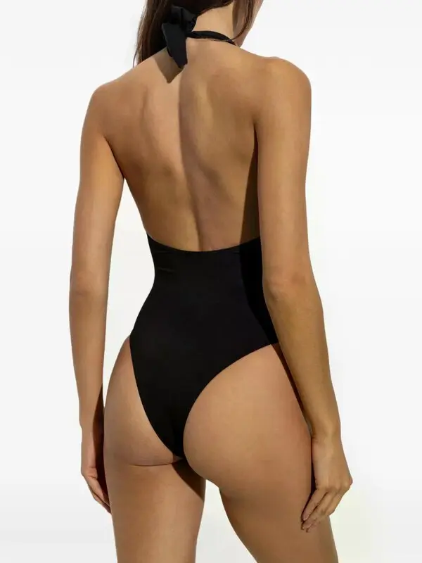 Balmain Logo-embellished Halterneck Swimsuit